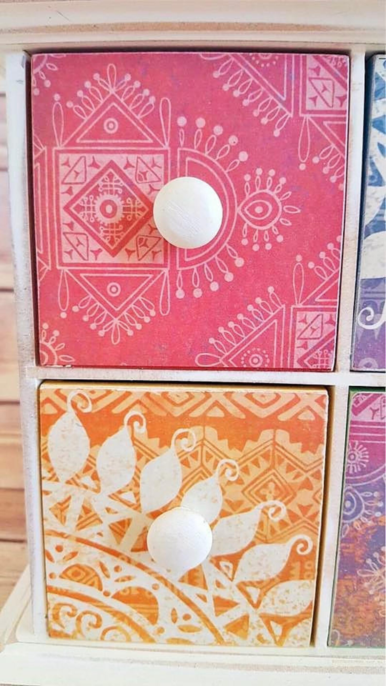 Wood Storage Cabinet Bohemian Jewelry Box Spice Box - Etsy