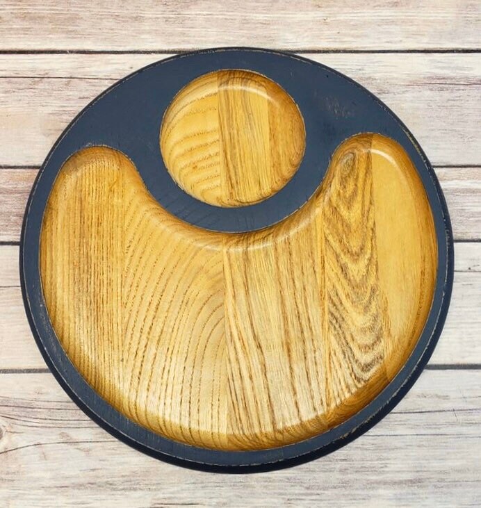 Navy Blue Wood Cheese Board | Cheese Serving Set | Wood Cheese Tray ...