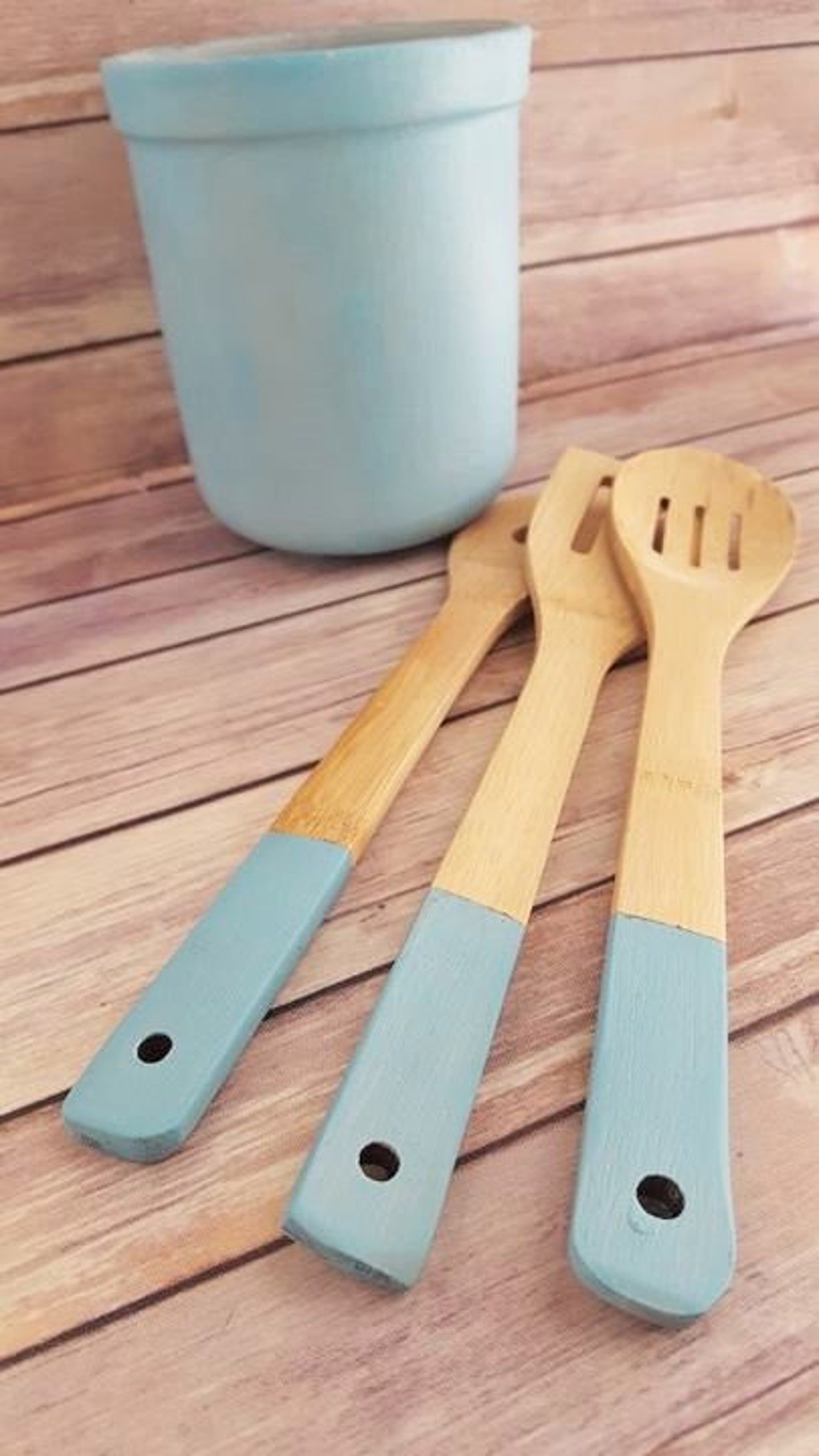 Turquoise Kitchen Utensil Set | French Country Kitchen Decor ...