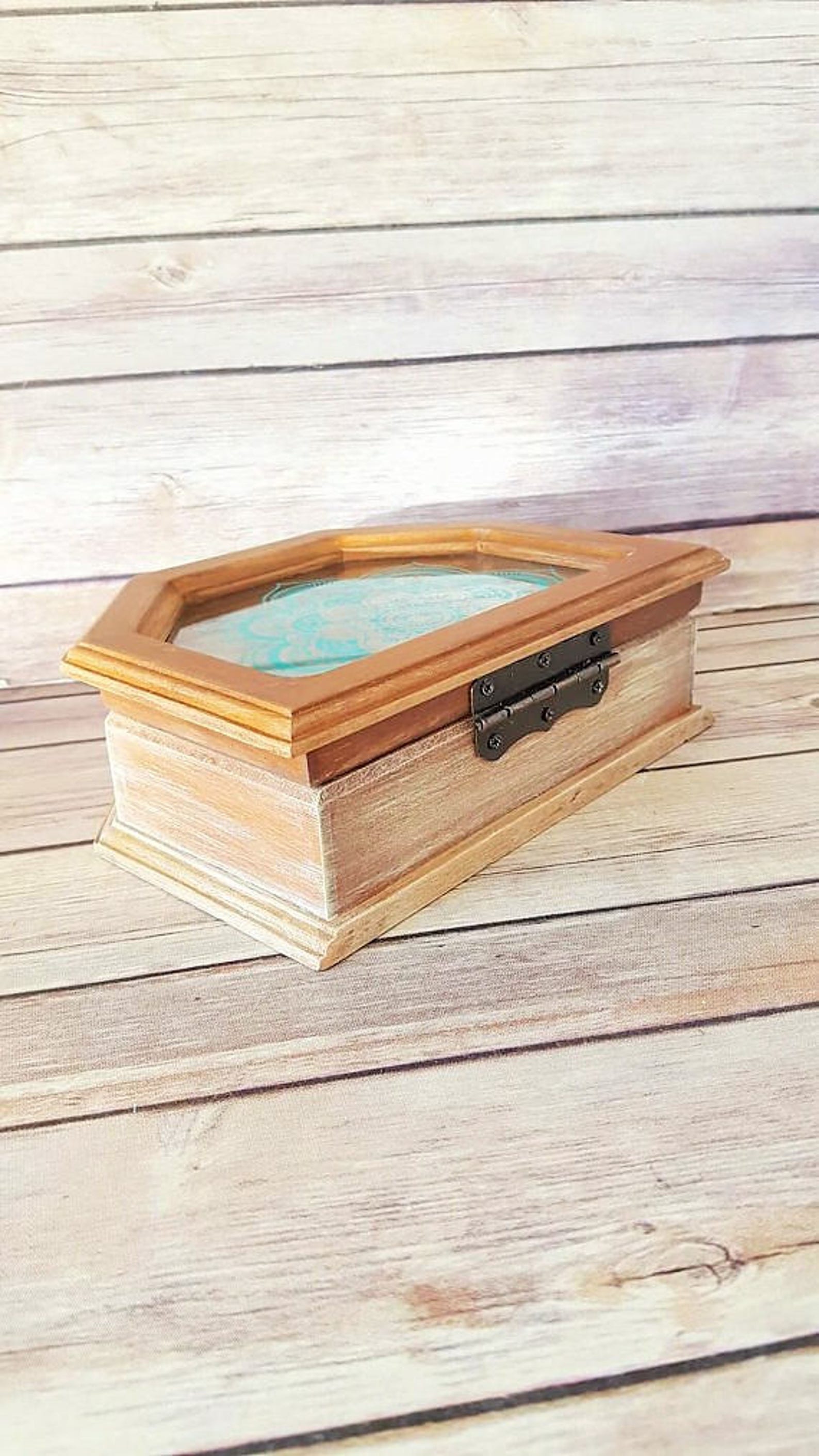 Wood Jewelry Box Mandala Jewelry Box Rustic Jewelry Box - Etsy
