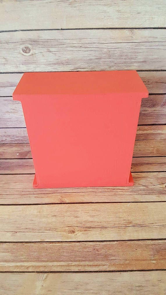 Wood Jewelry Box Coral and White Jewelry Box White Wood | Etsy