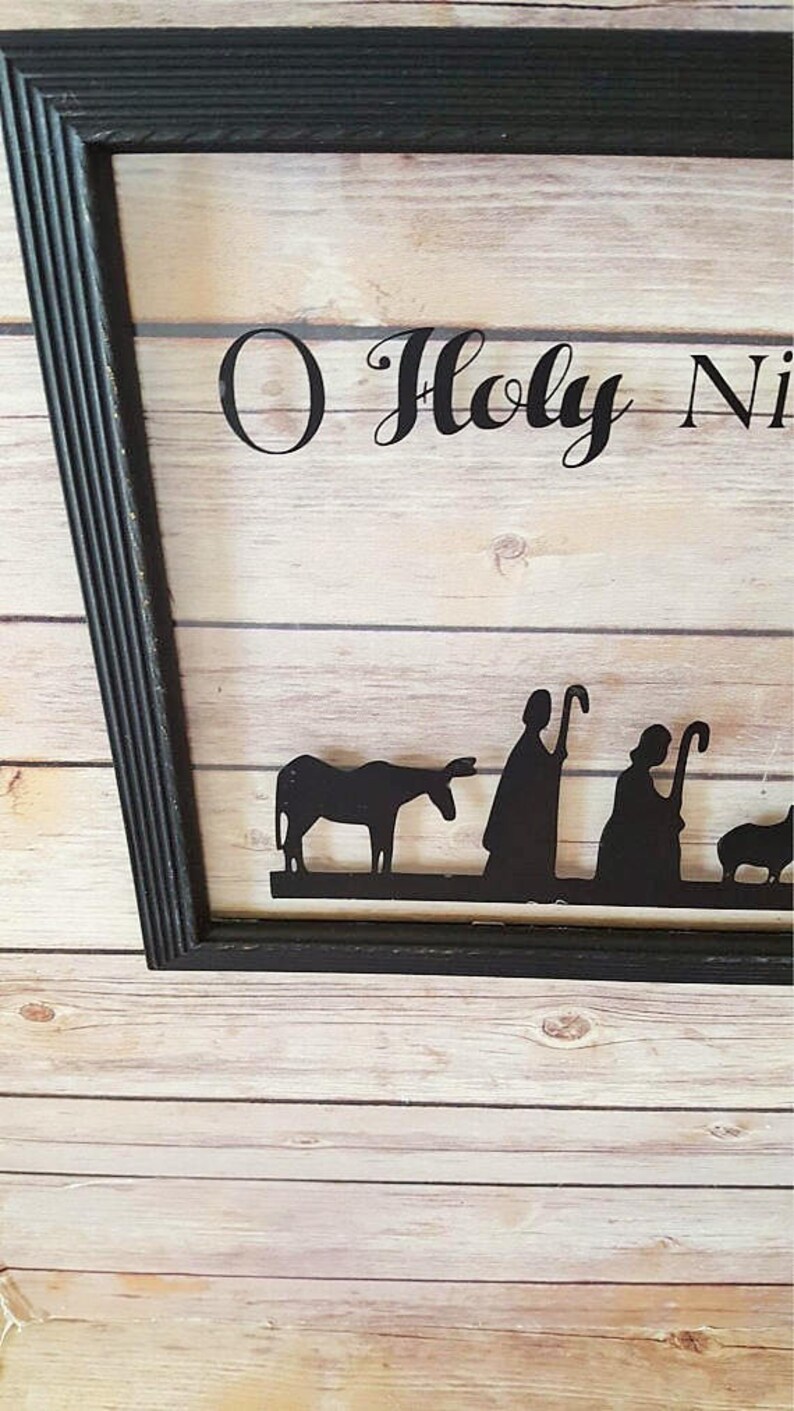 Farmhouse Christmas Sign Nativity Scene Sign O Holy Night - Etsy