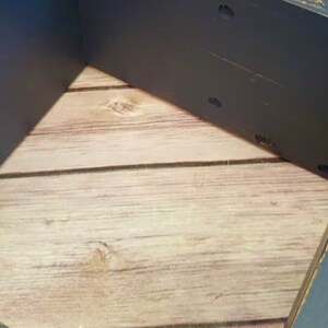 Navy Blue Wood Wall Display Shelf Shadow Box Americana Farmhouse Chic ...