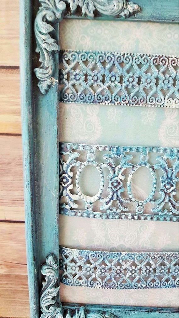 Wall Mounted Earring Display | Framed Earring Holder | Vintage Chic ...