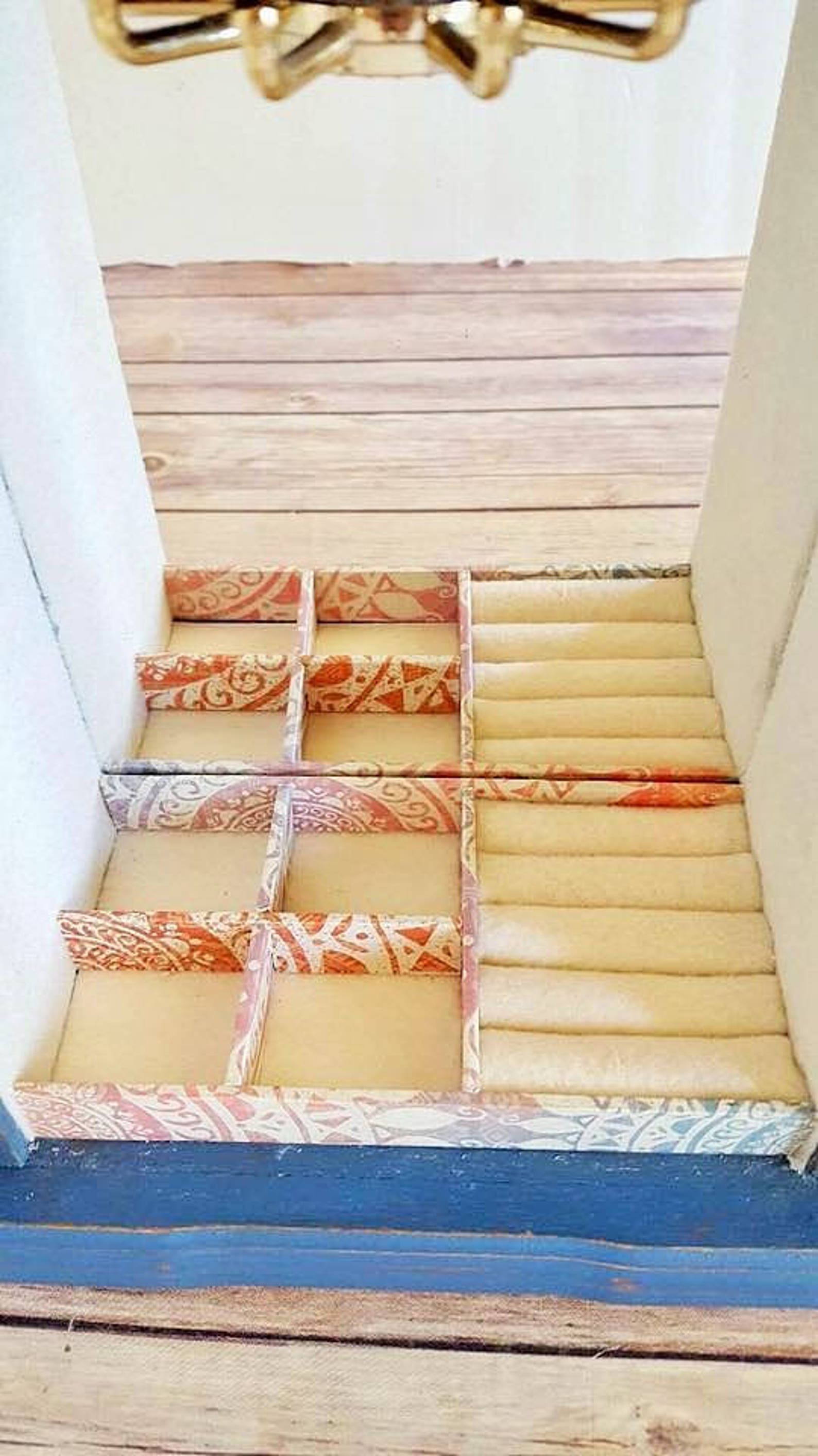 Jewelry Box Wood | Blue Bohemian Jewelry Box | Mandala Print | Vintage ...