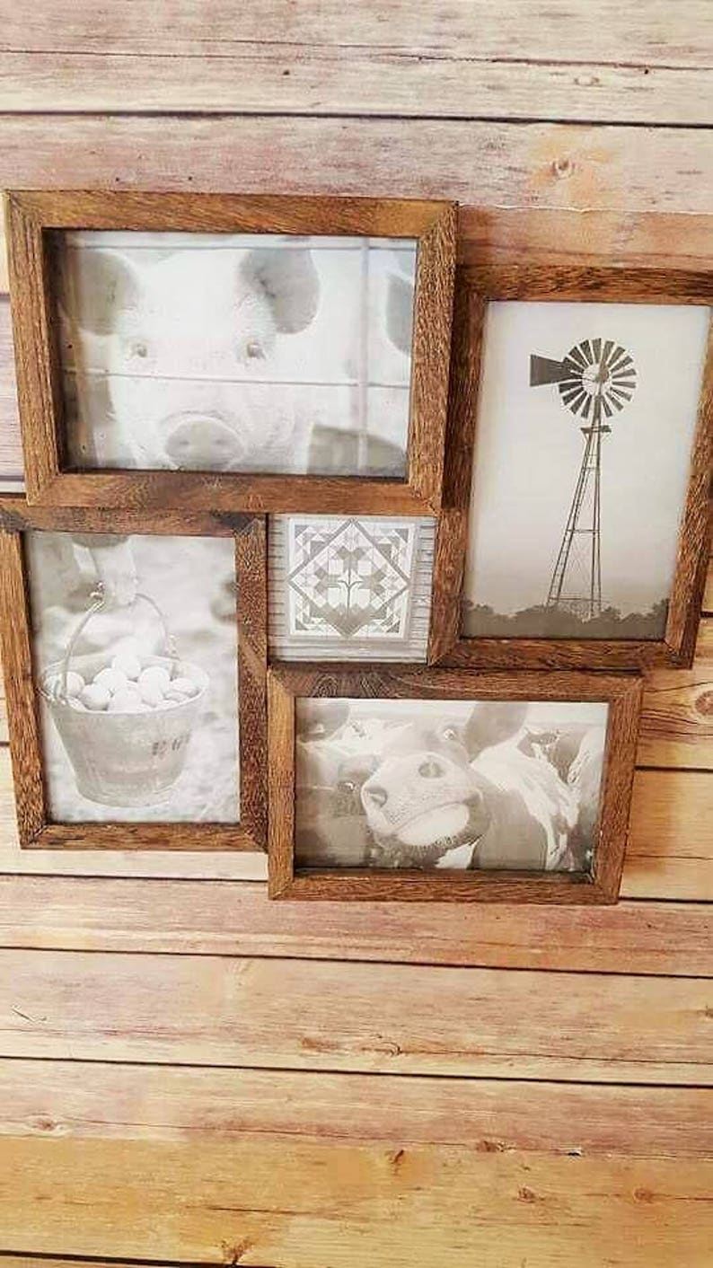 Farmhouse Frame Multi Frame Rustic Wood Sign Farmhouse - Etsy