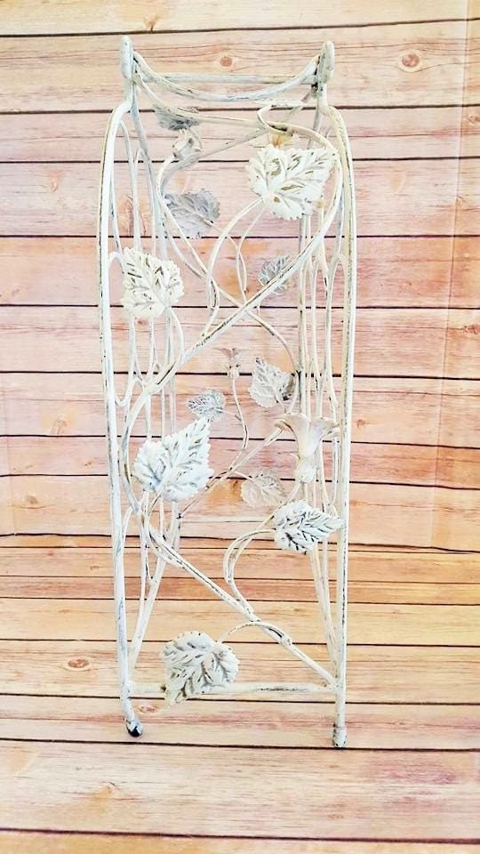 White Wine Rack | Wine Storage | Wrought Iron | Chippy White Home Decor ...