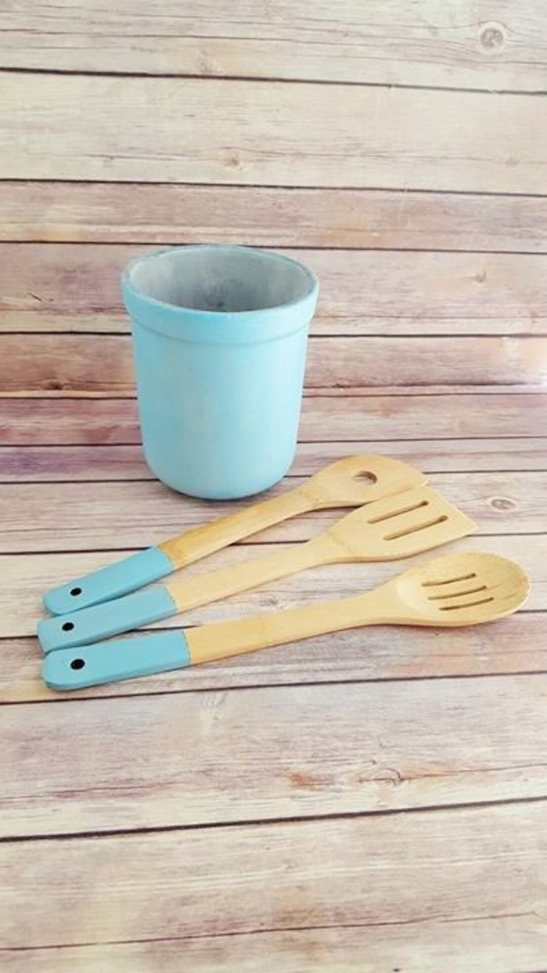 Turquoise Kitchen Utensil Set | French Country Kitchen Decor ...