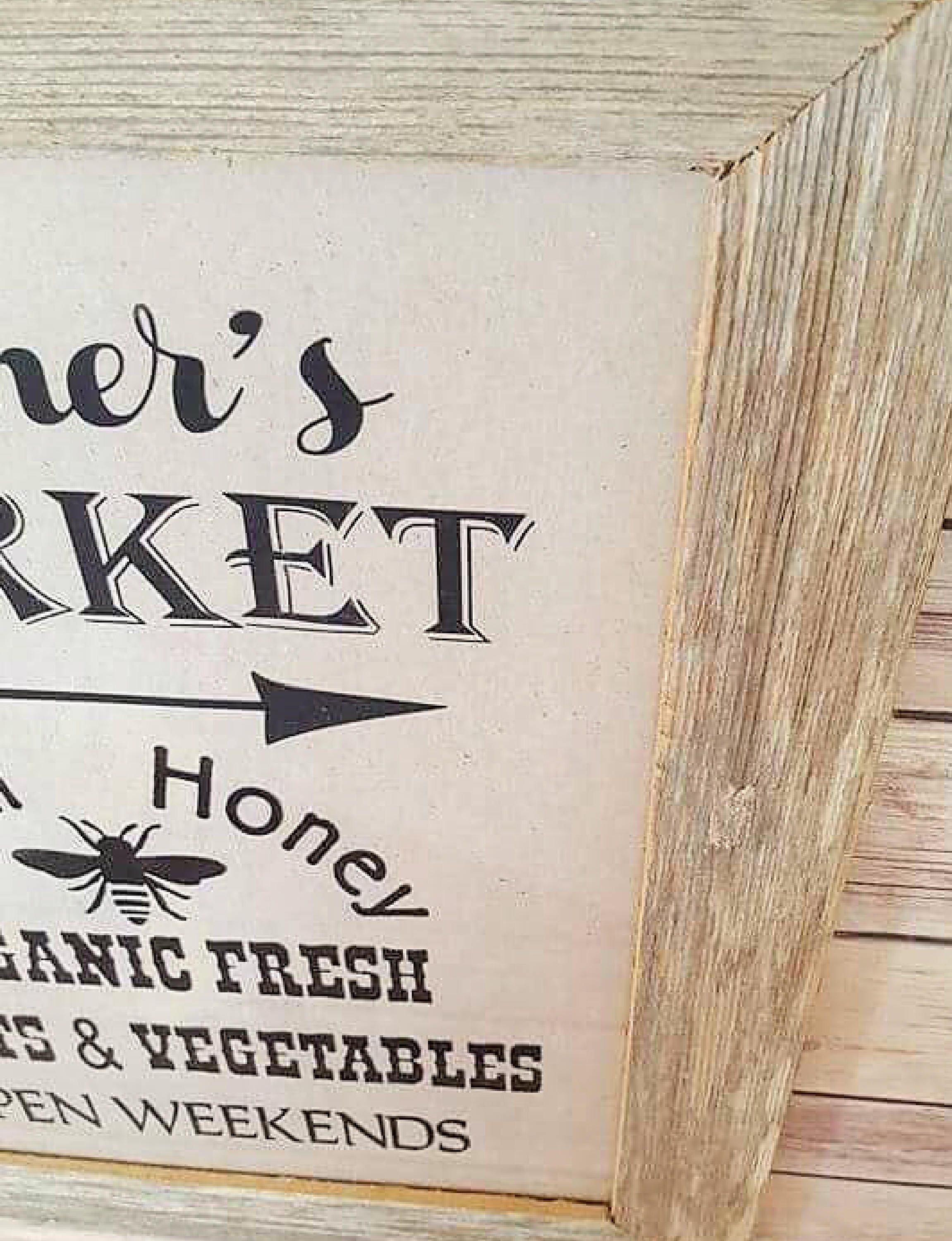 Farmhouse Sign Wood Framed Farmers Market Sign Farmhouse - Etsy