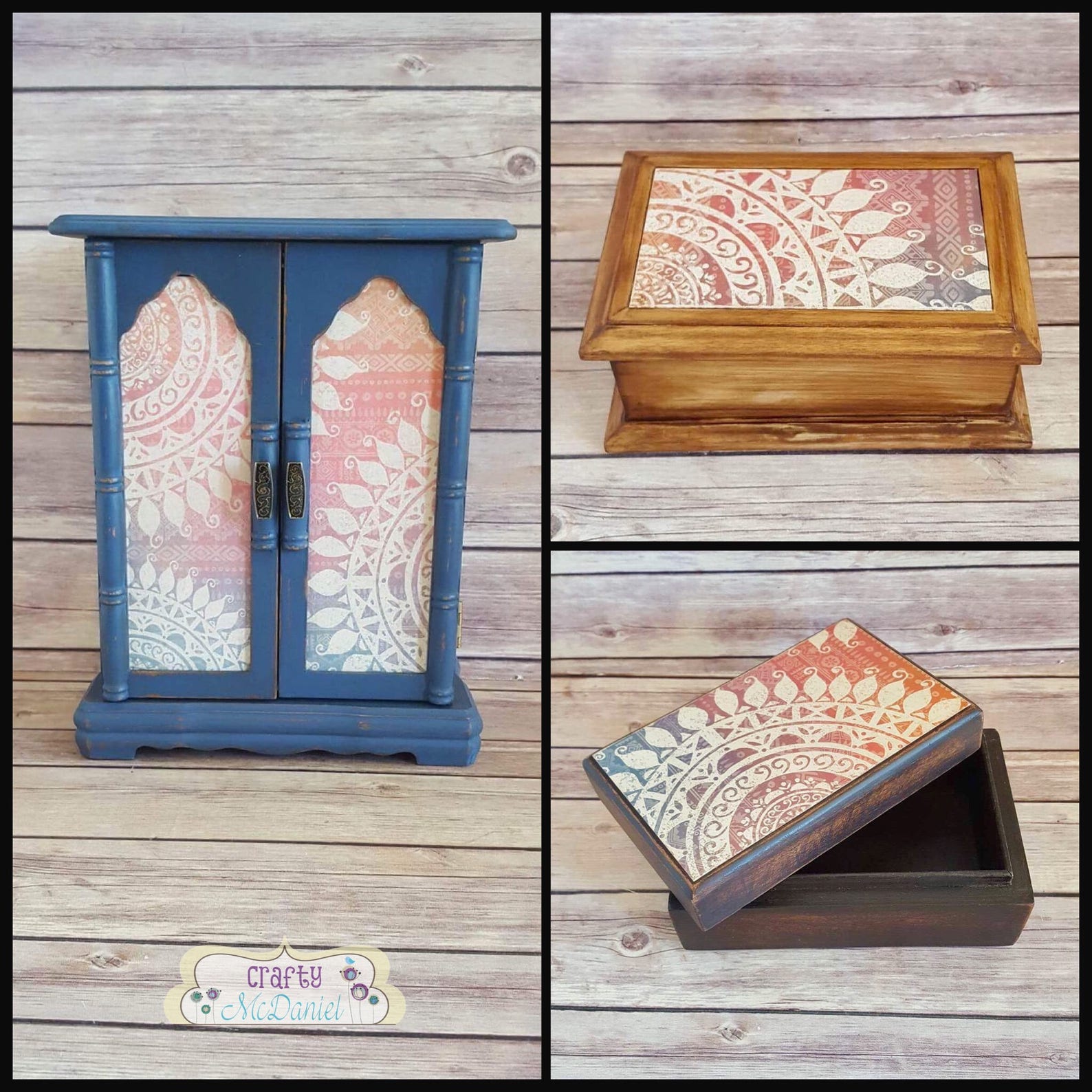 Jewelry Box Wood Bohemian Jewelry Box Music Box Mandala - Etsy