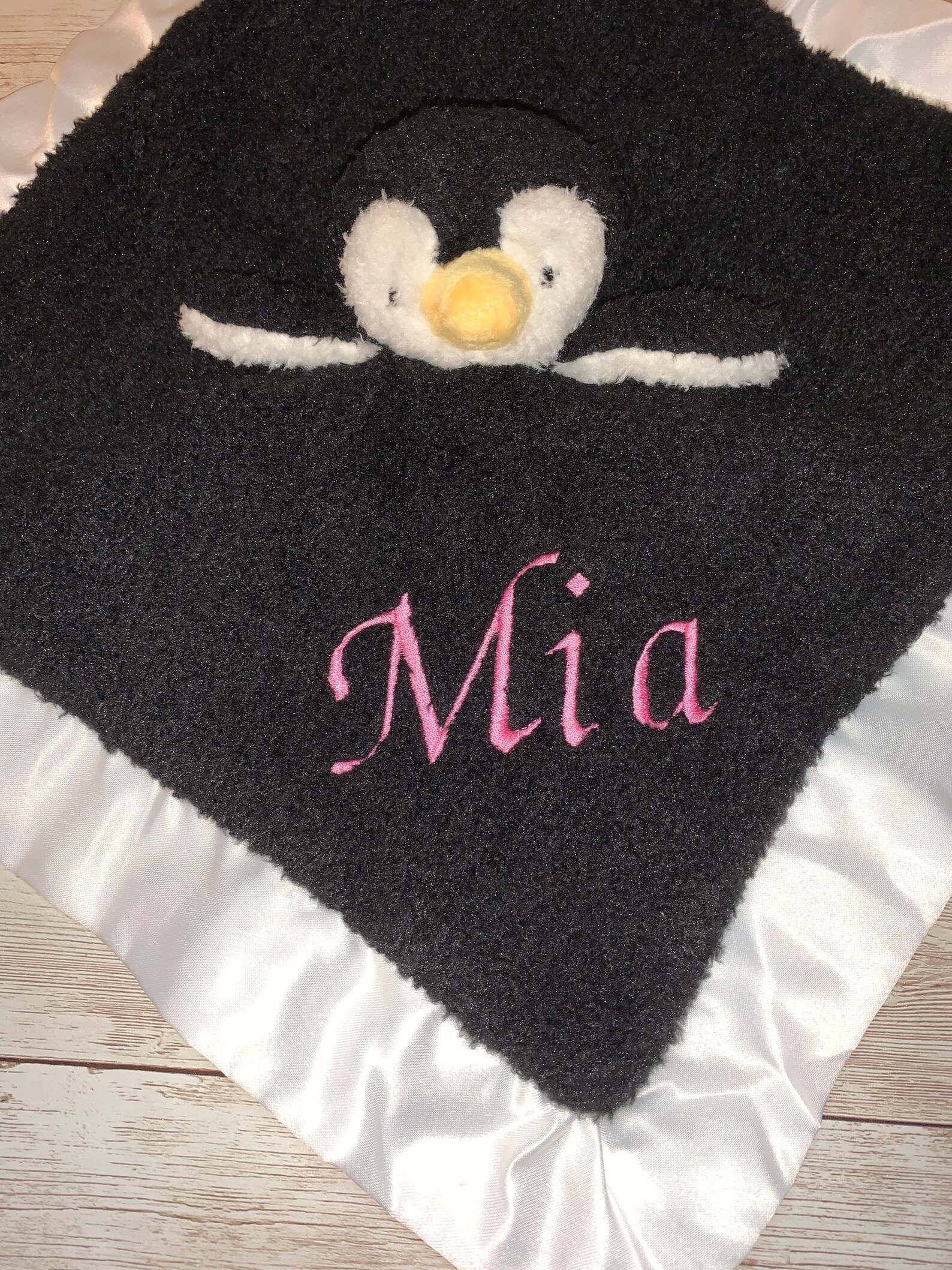 Personalized Penguin Security Blanket Penguin Baby Lovey - Etsy