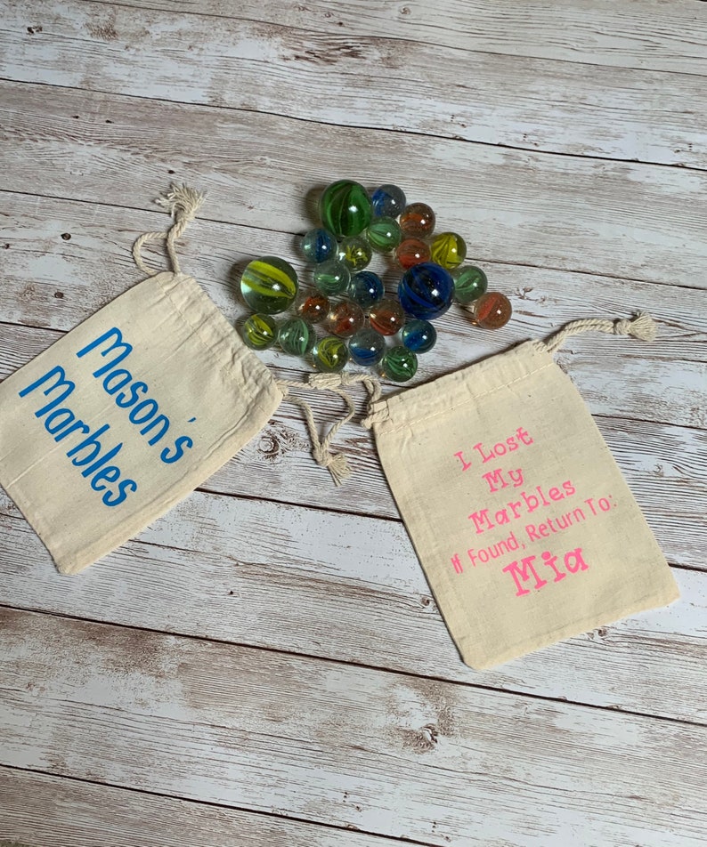 Marbles Personalized Bag of Marbles Marble Game Marble | Etsy