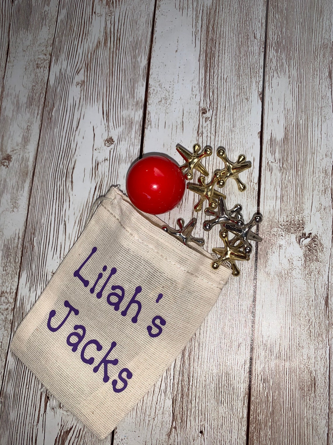 Personalized Jacks Jack & Ball Set Vintage Style Jacks - Etsy