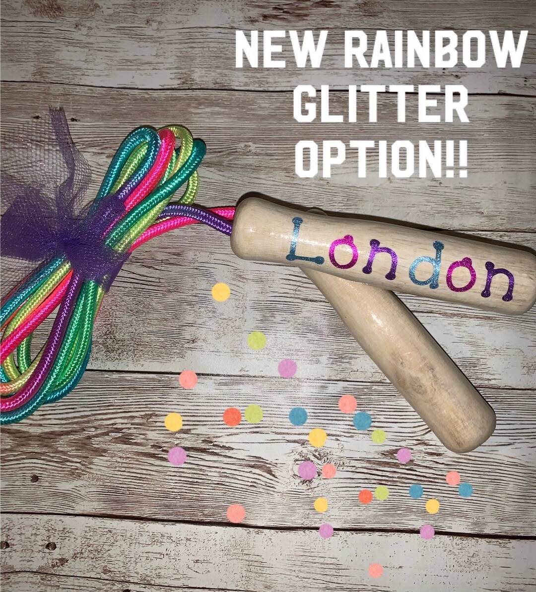 Personalized Jump Rope, Kids Jump Rope, Rainbow Jump Rope, Kids ...