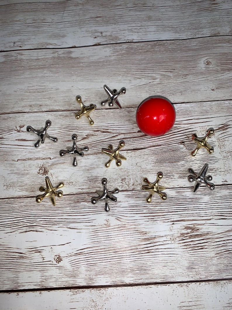 Personalized Jacks, Jack & Ball Set, Vintage Style Jacks, Retro Games ...