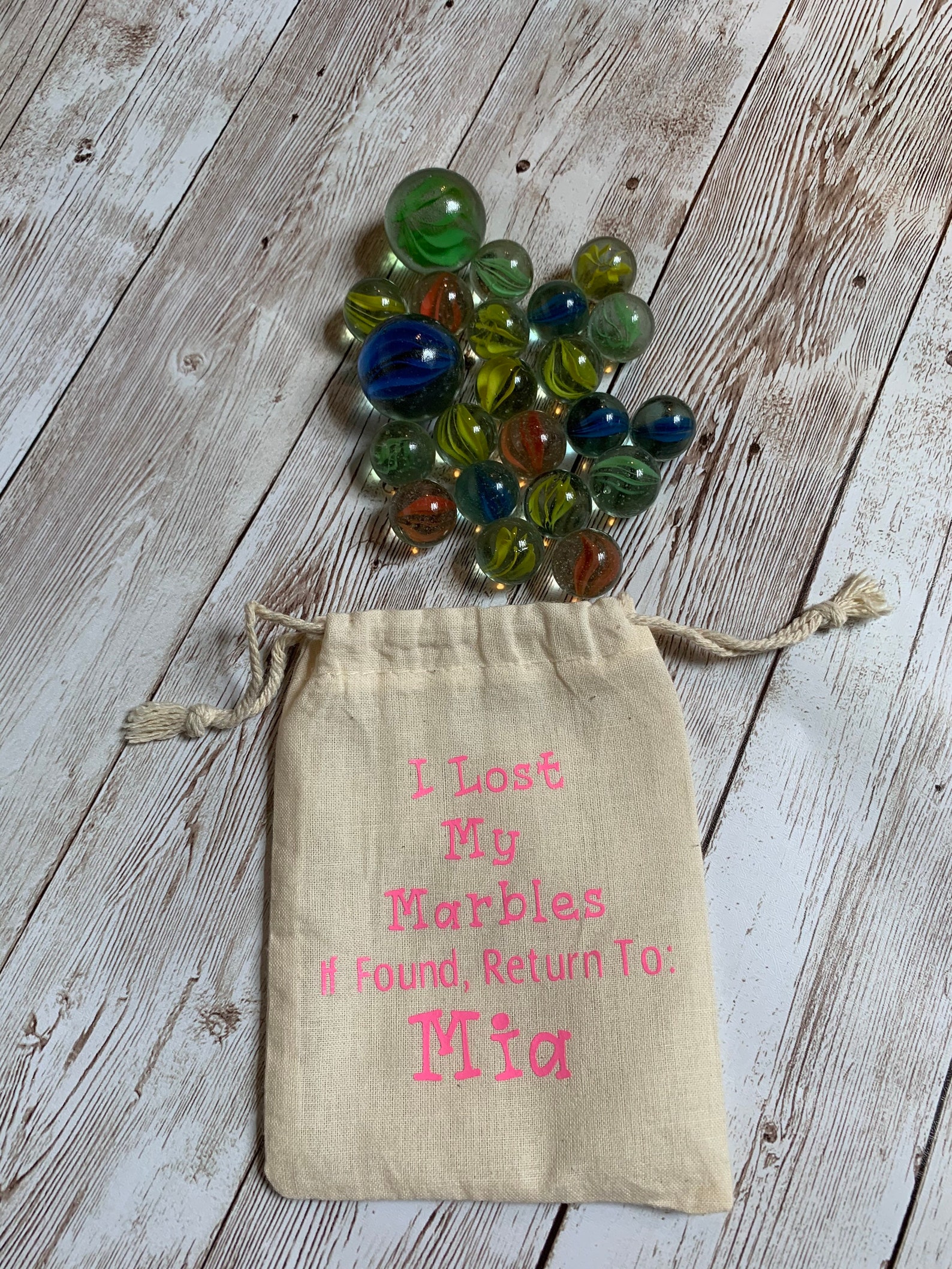 Marbles Personalized Bag of Marbles Marble Game Marble - Etsy
