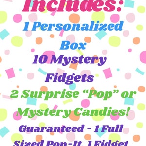 Personalized Fidget Box, Mystery Fidget Box, Fidget Toys Slime Candy ...