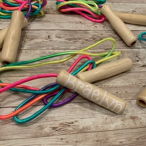 Personalized Jump Rope, Kids Jump Rope, Rainbow Jump Rope, Kids ...