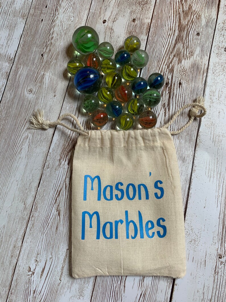 Marbles Personalized Bag of Marbles Marble Game Marble | Etsy