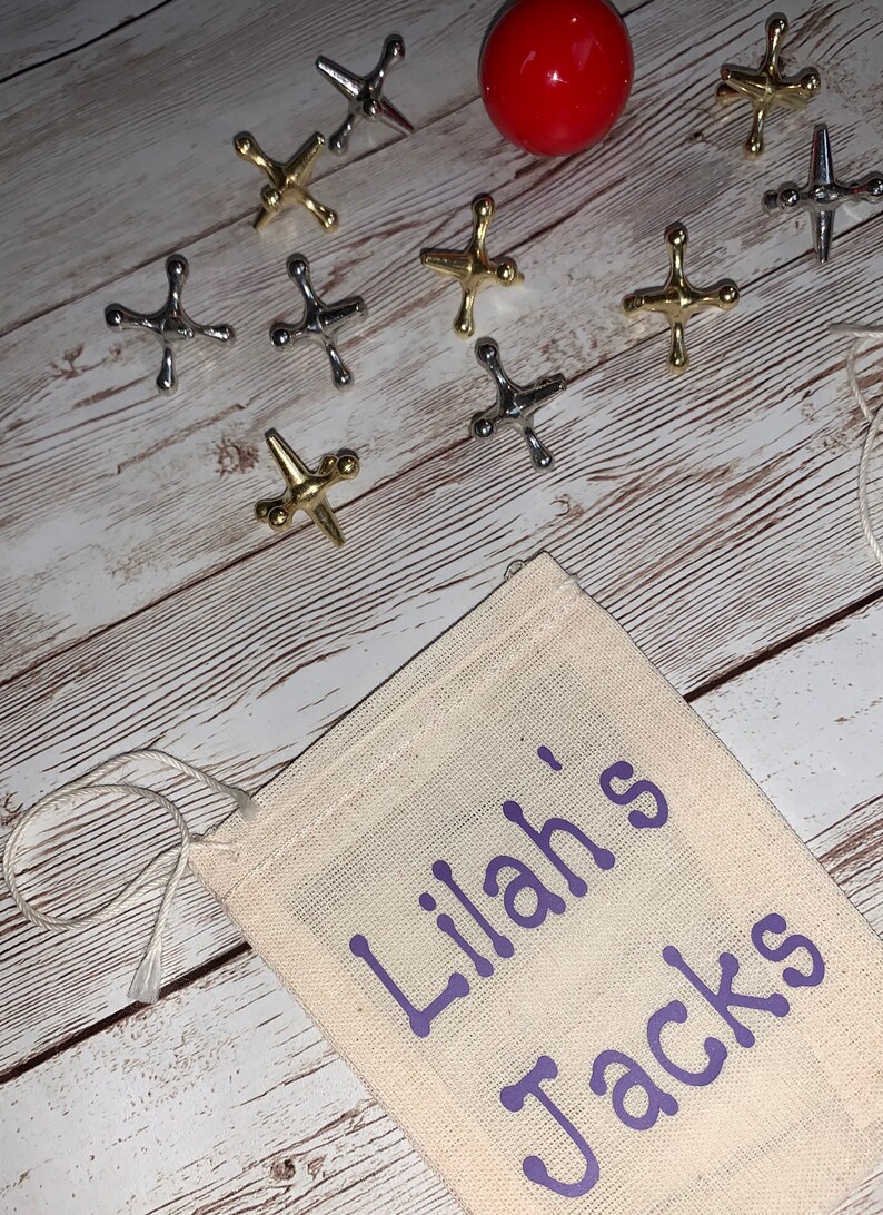 Personalized Jacks Jack & Ball Set Vintage Style Jacks - Etsy