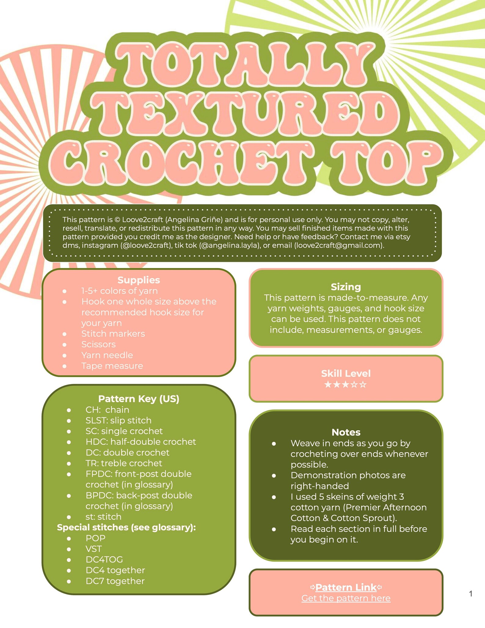 PATTERN // Crochet Totally Textured Top - Etsy