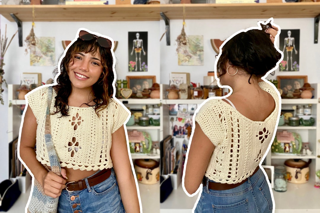 PATTERN // Breezy Boho Top - Crochet Beach, Summer, Crop Top, Tropical ...