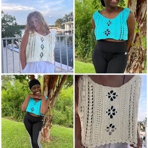 PATTERN // Breezy Boho Top - Crochet Beach, Summer, Crop Top, Tropical ...