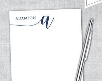 Initial notepad | Etsy