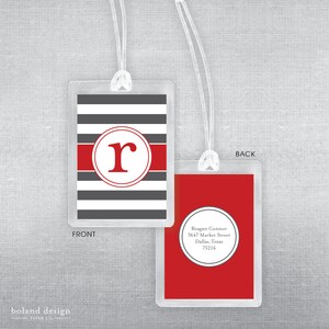 Nautical and Initial Luggage Tag. Bag Tag. - Etsy