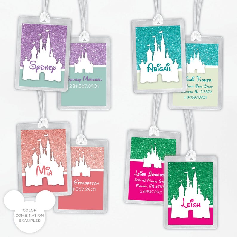 Personalized Disney Luggage Tag | Custom Vacation Bag Tags | Disney ...