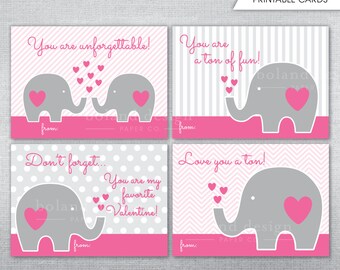 Elephant Valentine Cards - Etsy