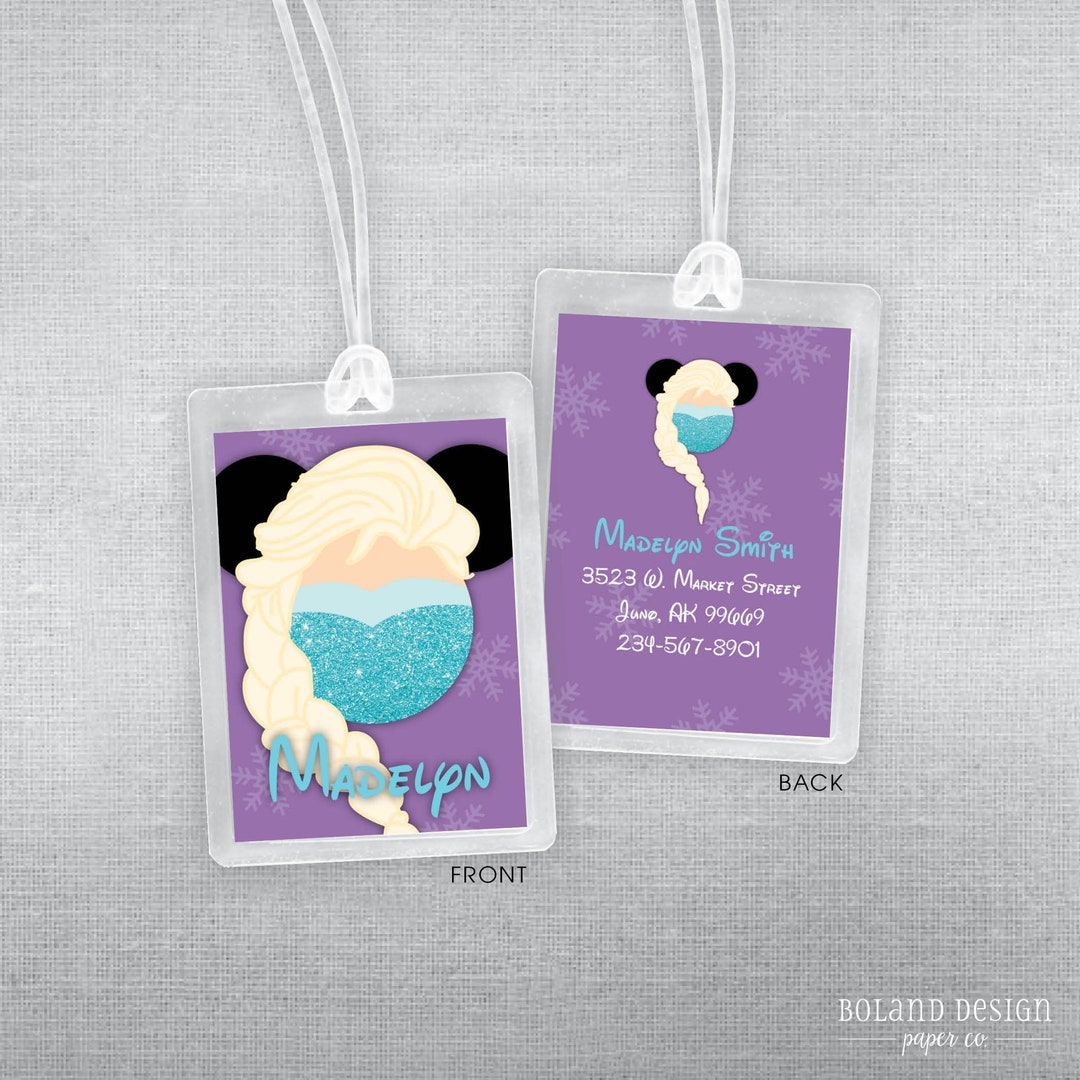 Elsa Luggage tag. Frozen luggage tag. Disney luggage tag. - Etsy België
