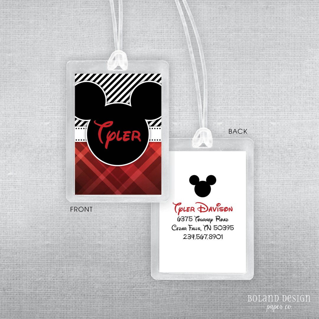 Disney Luggage Tag. Disney Bag Tag. - Etsy