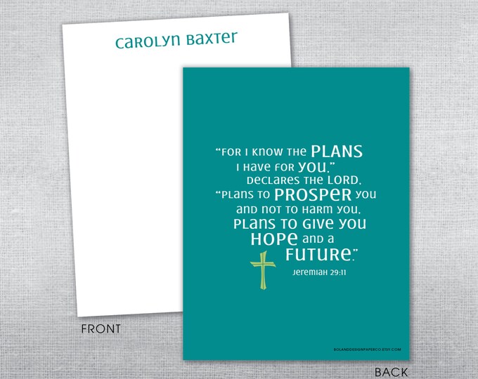 Religious Stationery. Bible Verse Stationery. Personalized Religious ...