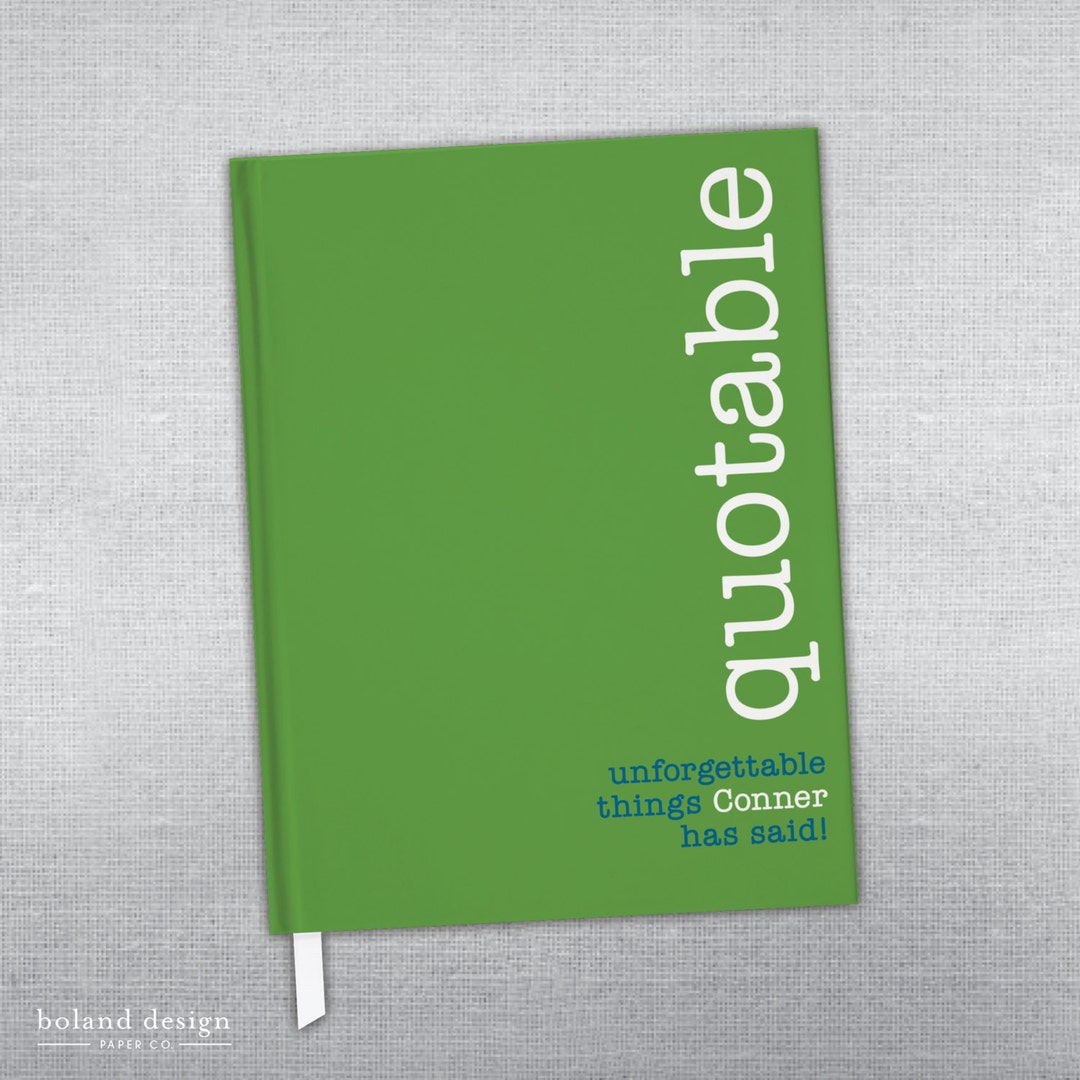 Personalized Quote Journal. Quotable Kid Journal. - Etsy