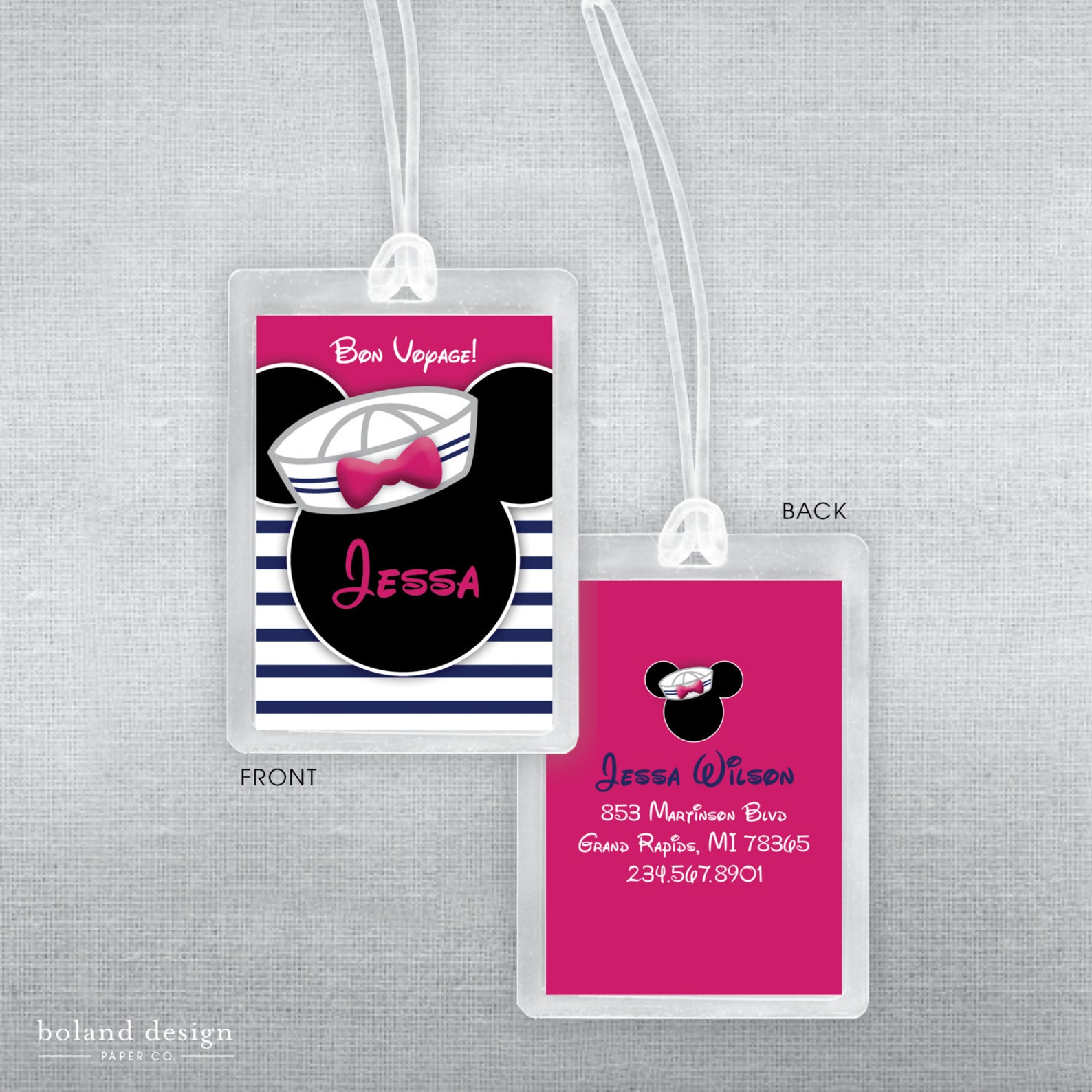 Disney Cruise Luggage Tag. Disney Bag Tag. - Etsy