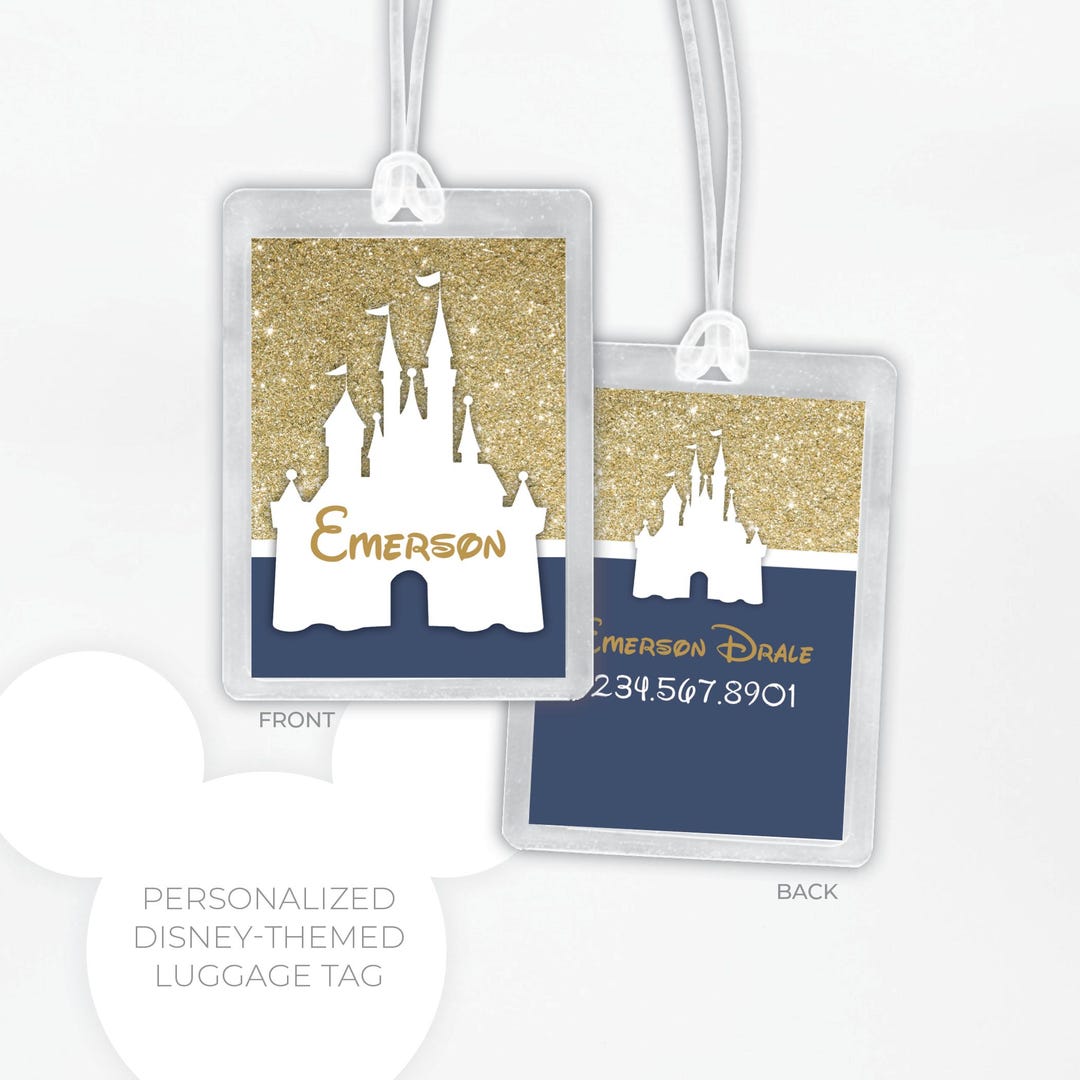 Personalized Disney Luggage Tag | Custom Vacation Bag Tags | Disney ...