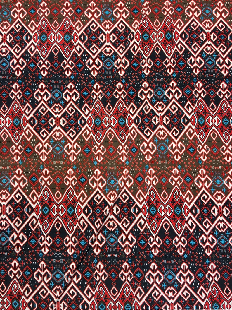 Polyester Spandex 2 Ways Stretch Geometric Design Fabric - Etsy