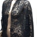 Black Floral See Through Pattern on 100%polyester Non-stretch Fabric by ...