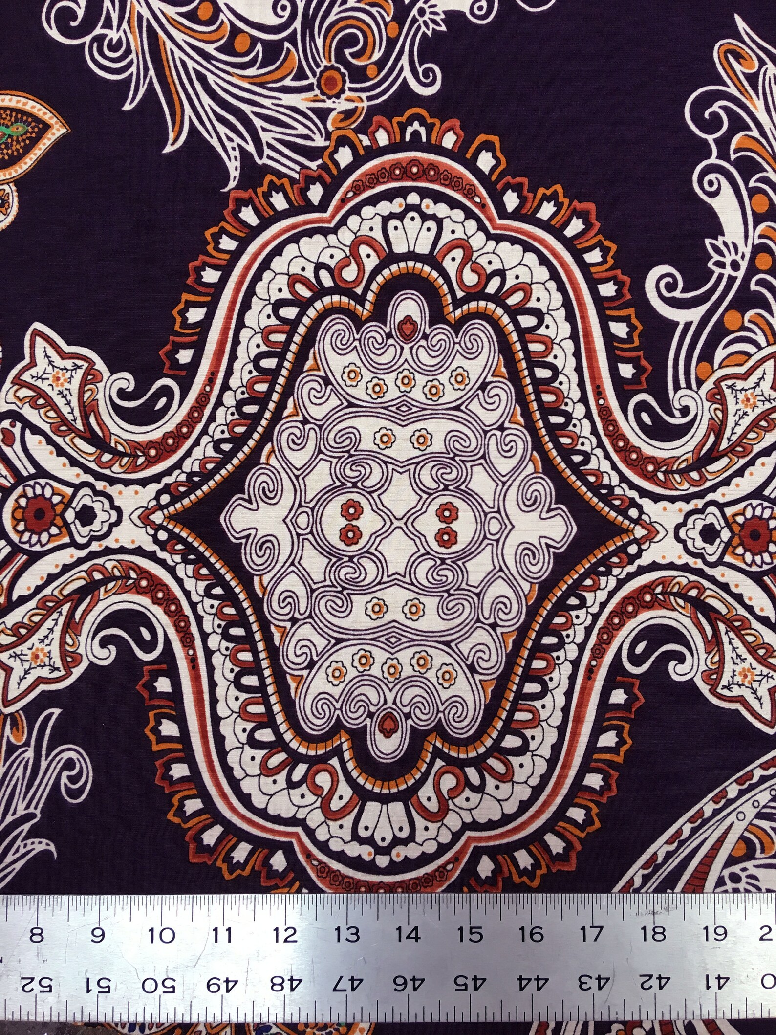 Polyester Bulgari Slub 2 Ways Stretch Light Weight Big Geometric Print ...