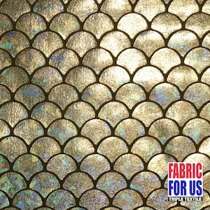 Mermaid/fish Scale Holographic-reflective Stretch Fabric Nylon Spandex ...