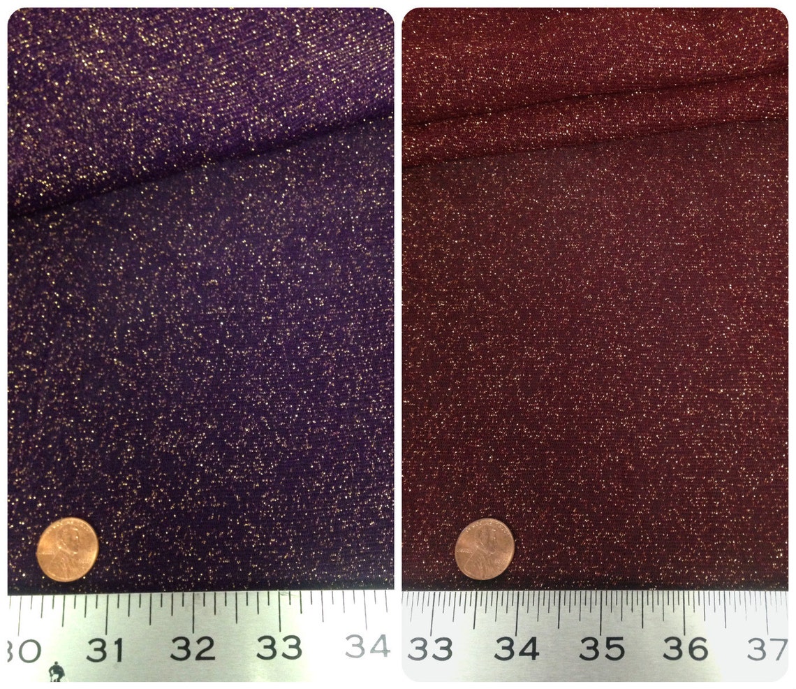 Gold Shimmer Lurex on Stretch Polyester Triple Mesh | Etsy