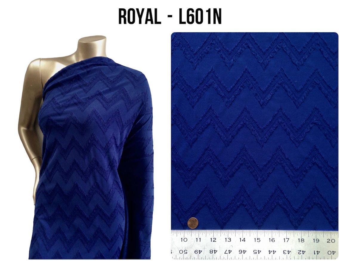 Chervon Pattern on Stretch Polyester Spandex Textured Jacquard FABRIC ...