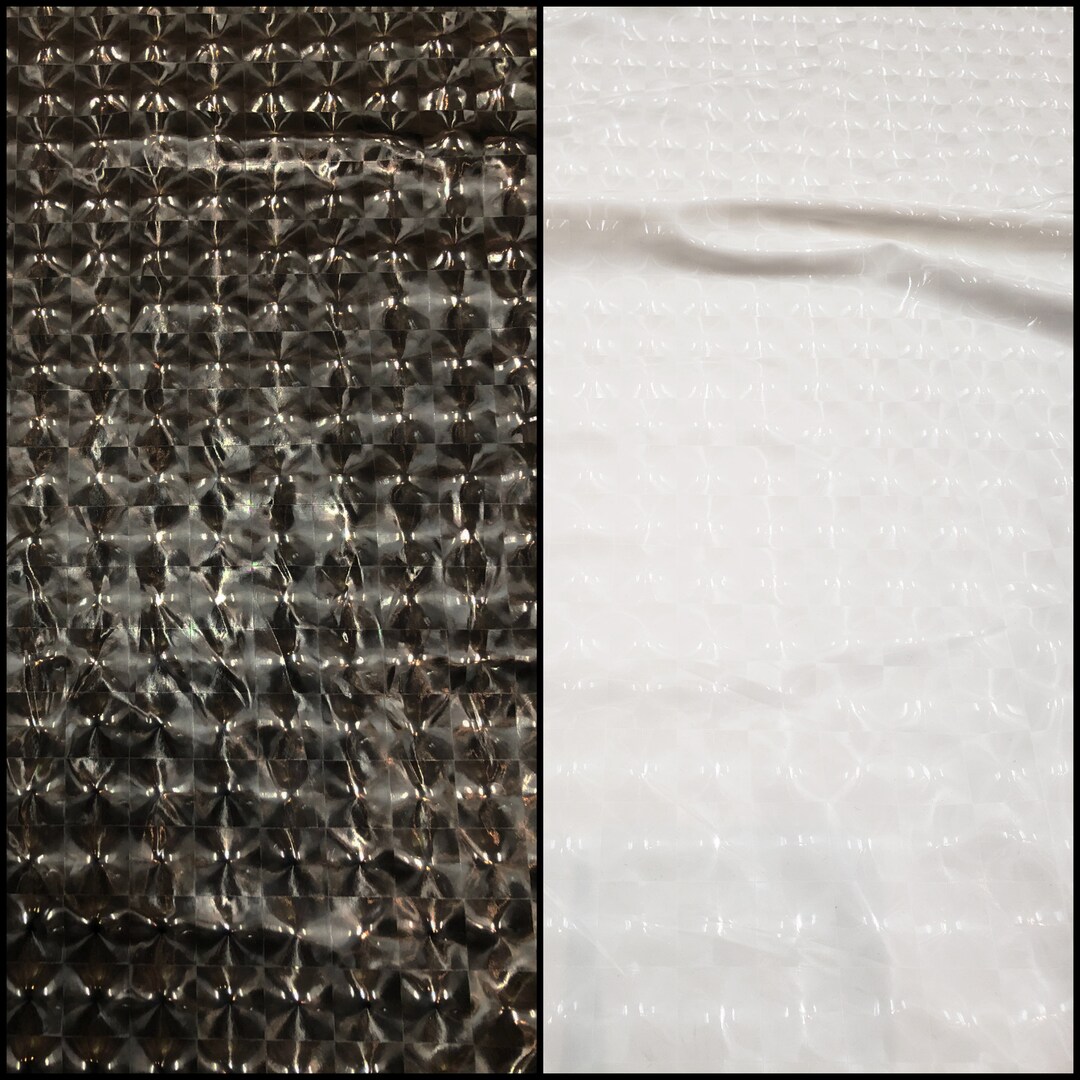 REFLECTIVE SQUARES in Black or White Polyester Spandex Med Weight ...