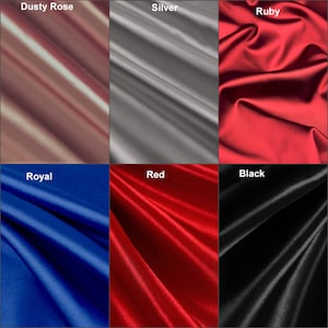 Shiny Satin Stretch Medium-heavy Weight on Polyester Spandex Fabric- by ...