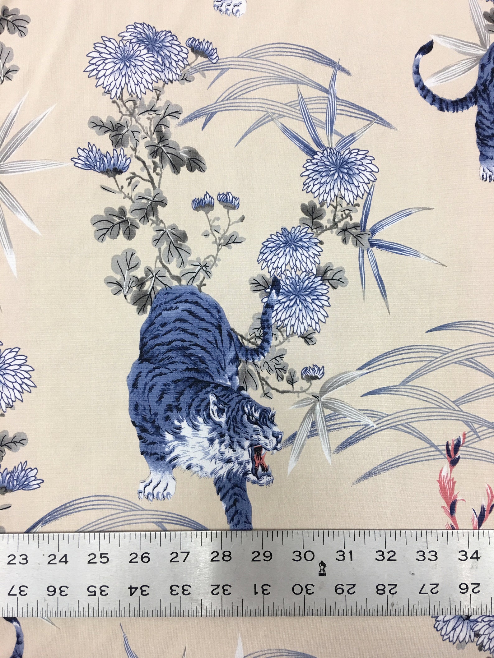 Tiger Design Polyester Single Spun 2 Ways Spandex Light Medium - Etsy