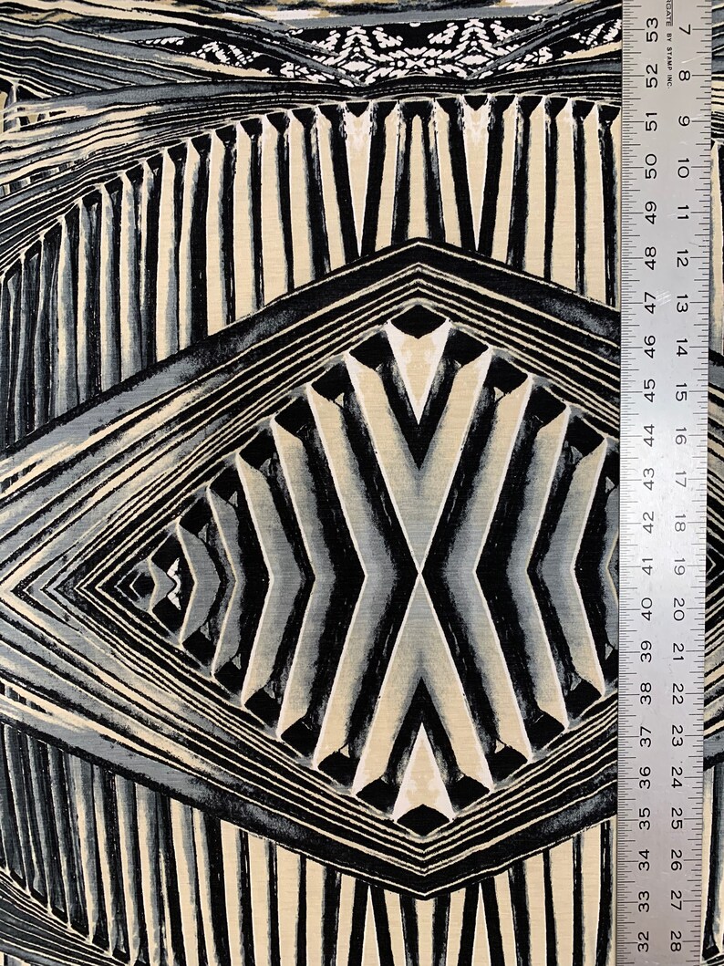 Abstract Rhomboid Design on Stretch Bulgari Jersey Polyester Spandex ...