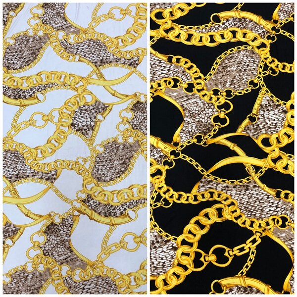 Chain Print Fabric - Etsy