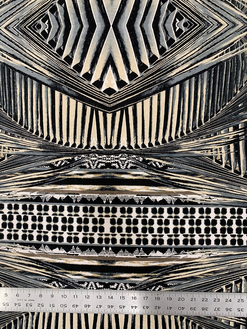 Abstract Rhomboid Design on Stretch Bulgari Jersey Polyester Spandex ...