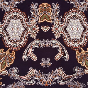 Polyester Bulgari Slub 2 Ways Stretch Light Weight Big Geometric Print ...